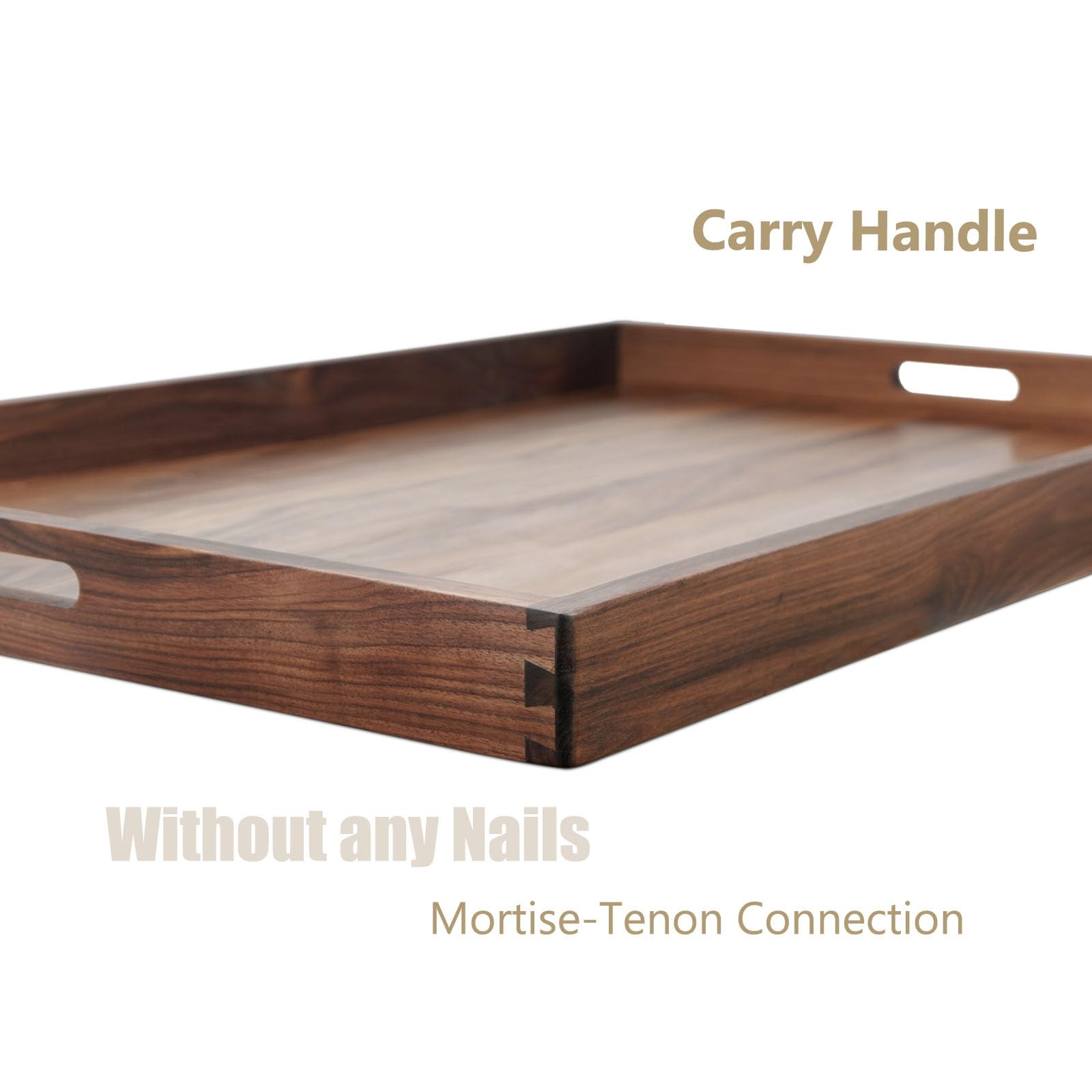 MAGIGO 36 x 24 Inches Extra Large Rectangle Black Walnut Wood Ottoman ...