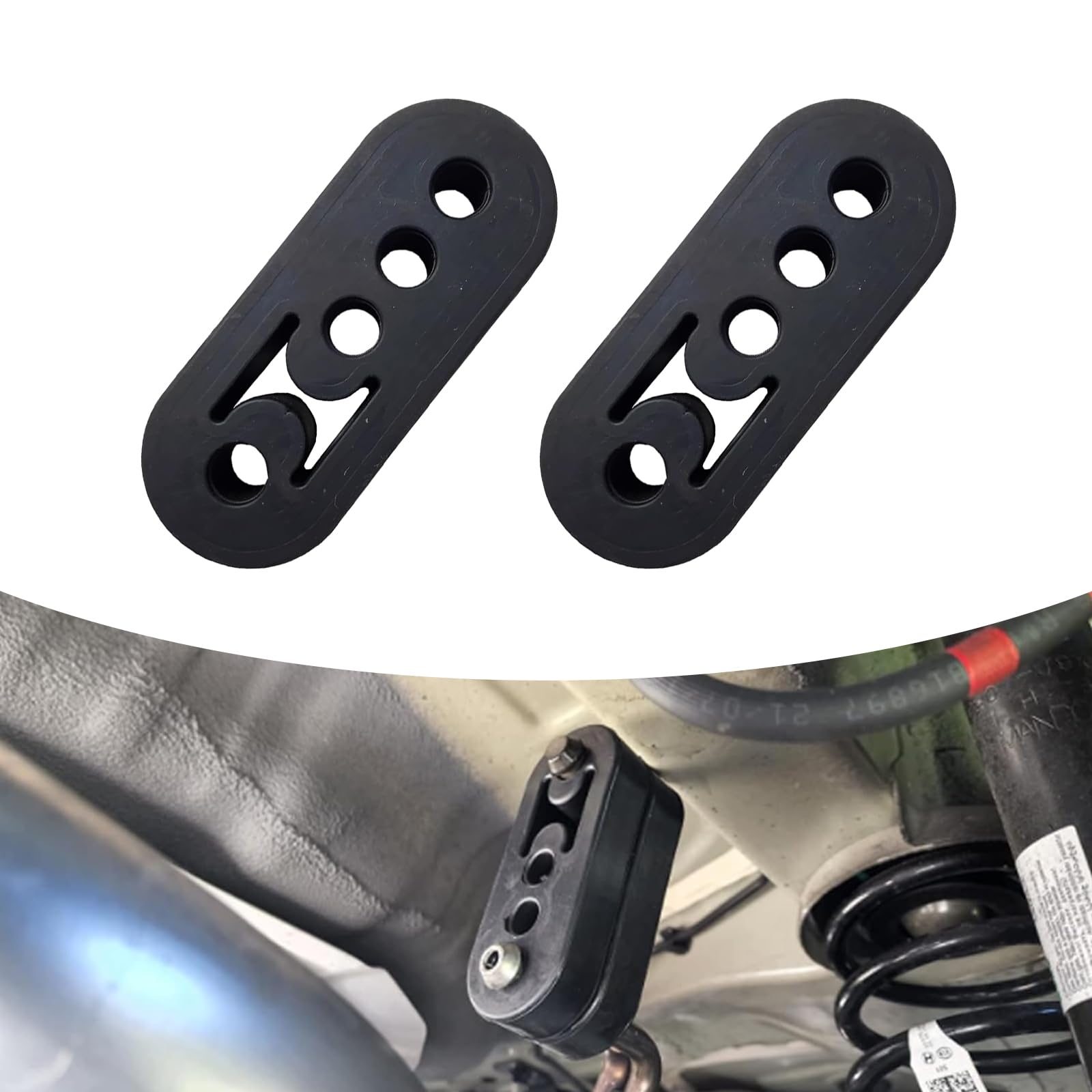 Car Exhaust Hangers 4-PC - Heavy Duty Rubber Muffler Insulator Bushings ...