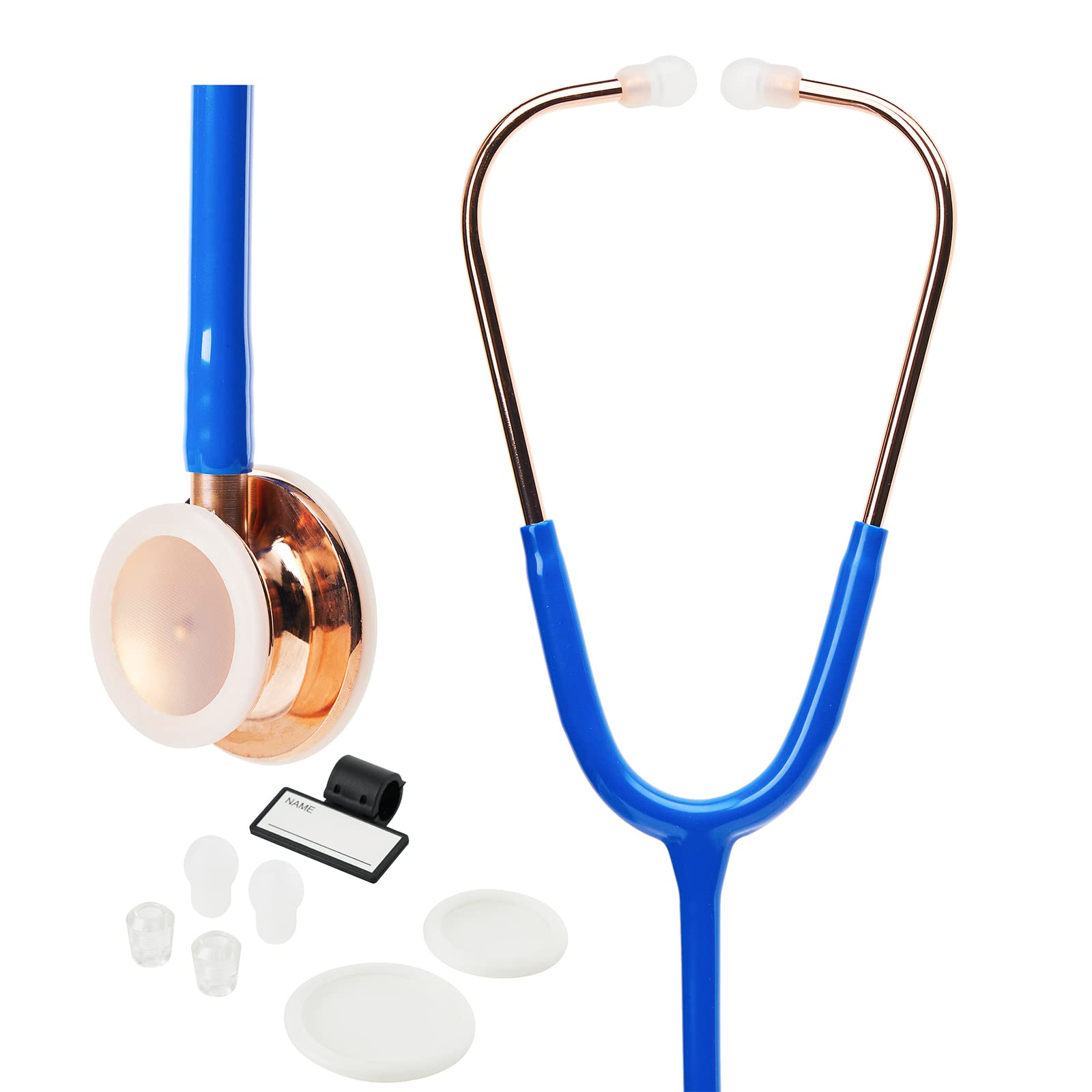 Snapklik.com : JAVINHAU Rose Gold Stethoscope Dualhead Stethoscope For ...
