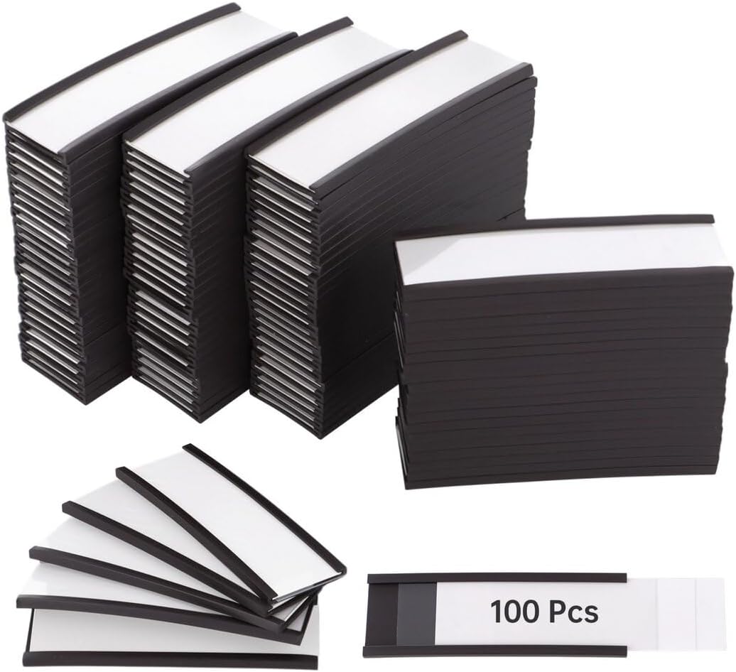 Amazon.com : Lnrueg 100 Pcs C Channel Magnetic Label Holders, 1 x 3 ...