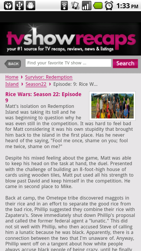 TV Recaps - App on Amazon Appstore