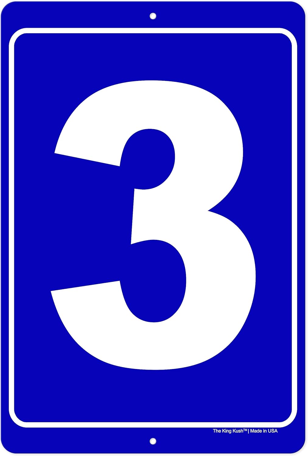 Amazon.com: Numbered Signs - 8 x 12 Aluminum Outdoor/Indoor Sign (3 ...