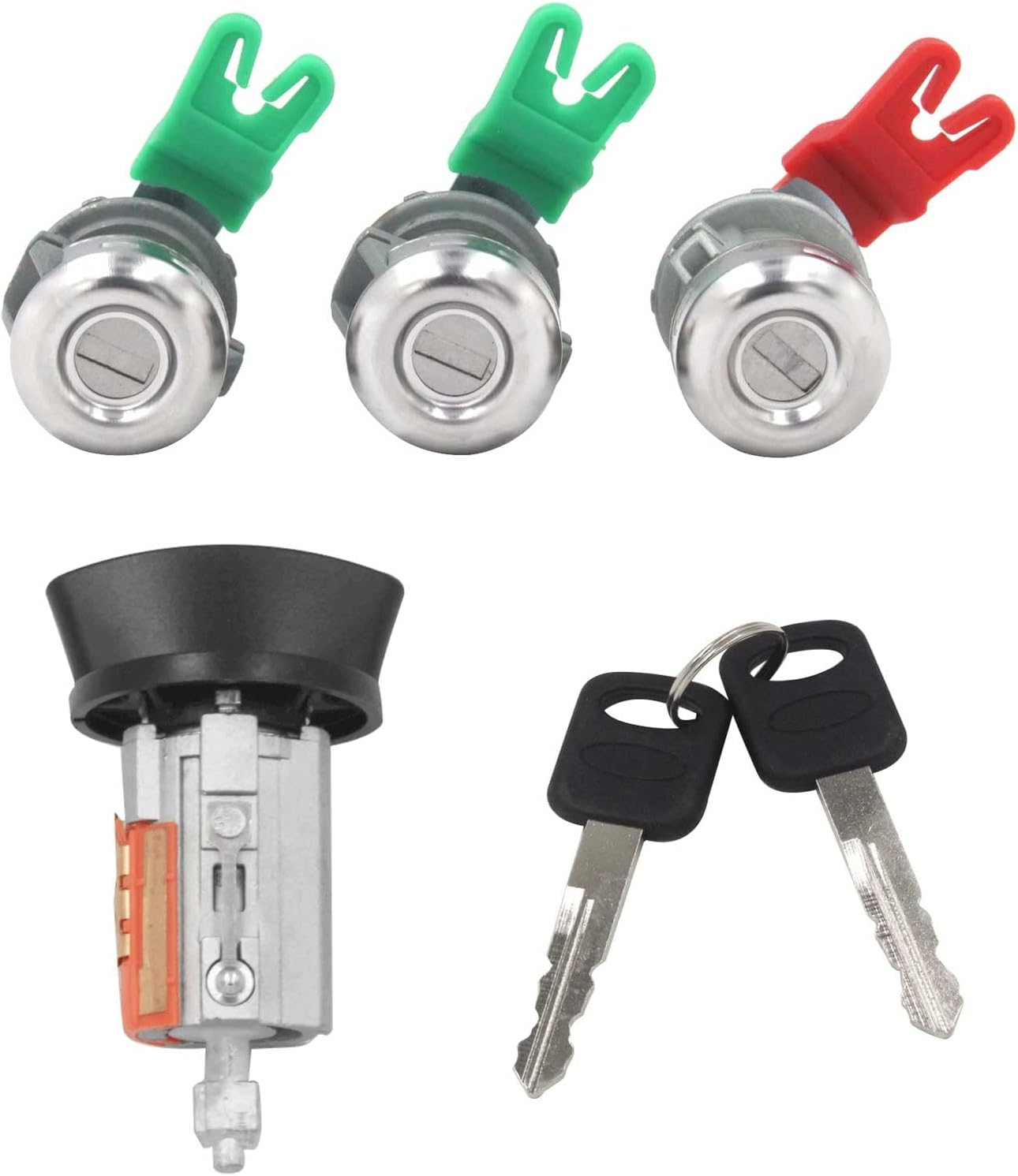 Amazon.com: MOTOKU Ignition Switch Lock Cylinder and Door Lock Cylinder ...