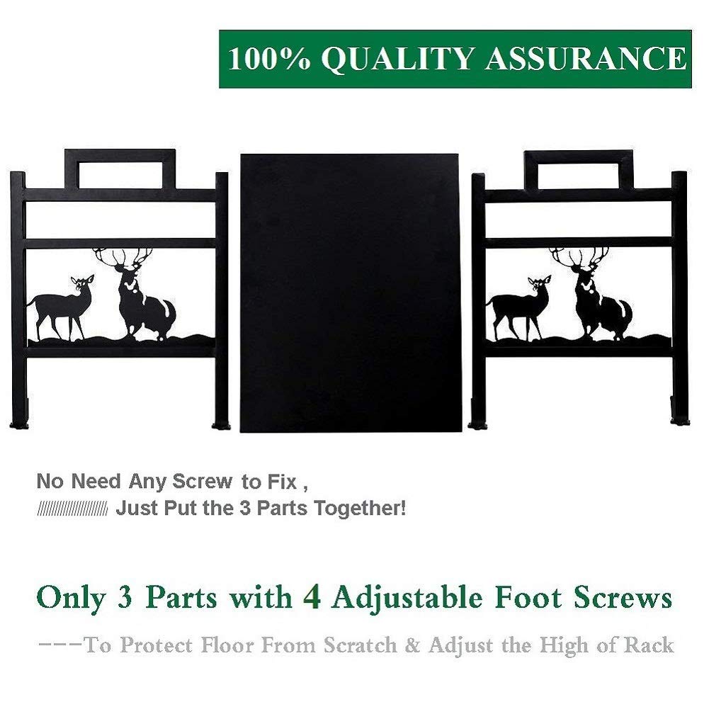 INNO STAGE Firewood Log Rack, Iron Wood Lumber Storage Holder for ...