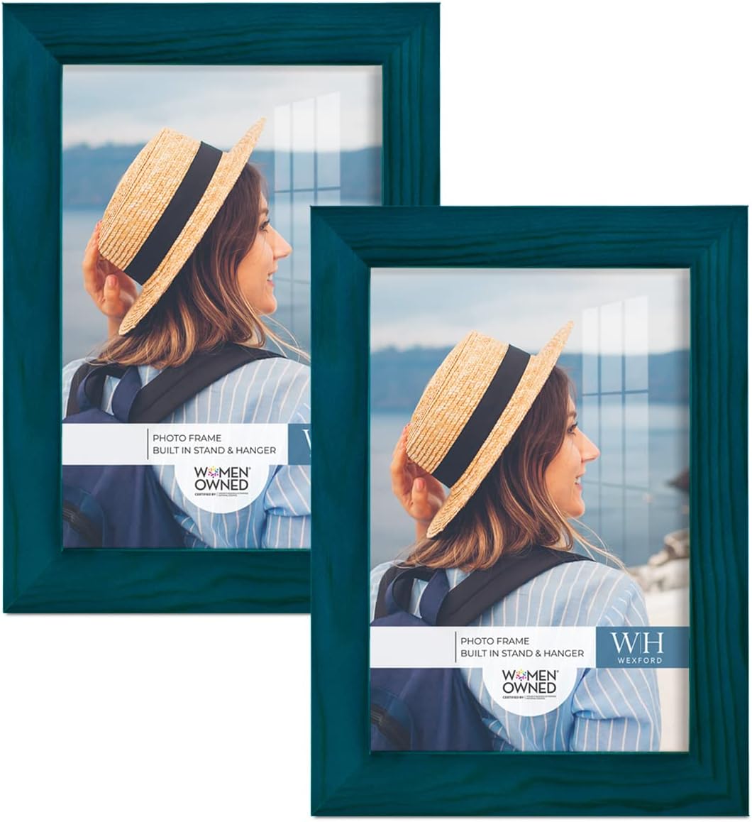 Amazon.com - Renditions Gallery 5x7 inch Picture Frame Ocean Blue Wood ...