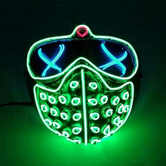 LED Watch Dogs Wrench Mask with Rivet EL Wire Light Up Death Ghost ...