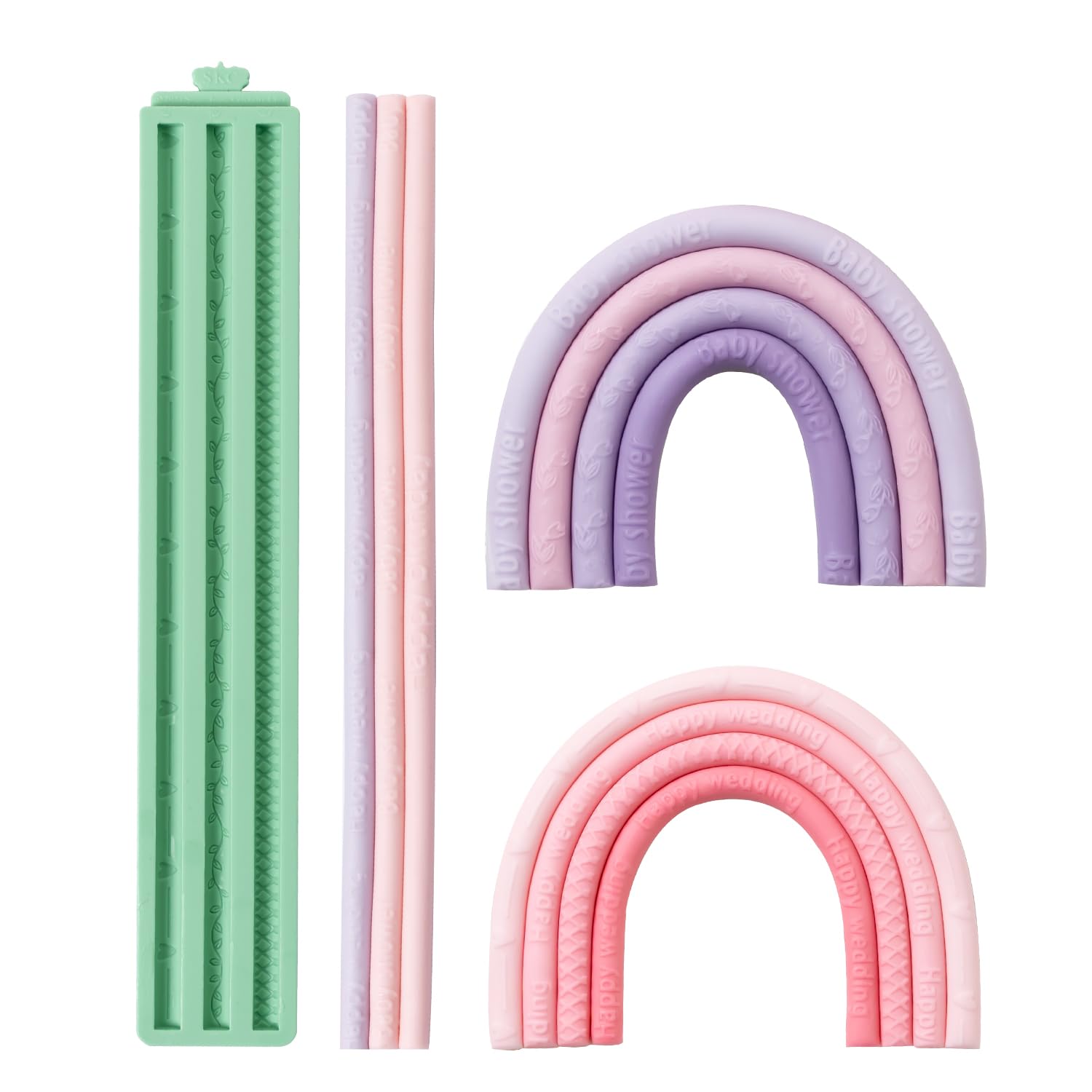 Amazon.com: KALAIEN Hemp Rope Fondant Molds, Baroque Silicone Molds for ...