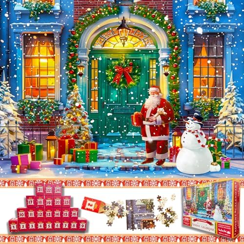 Amazon.com: 2025 Nativity Scene Christmas Advent Calendar Jigsaw Puzzle ...