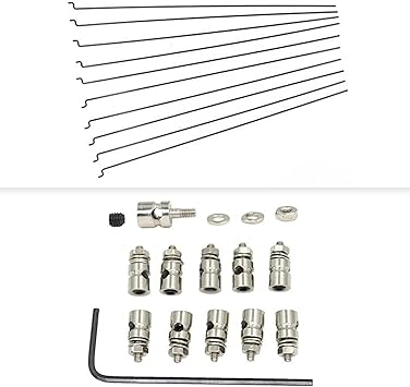 Amazon.com: HobbyPark RC Plane Pushrod Connector Linkage Stoppers D1 ...