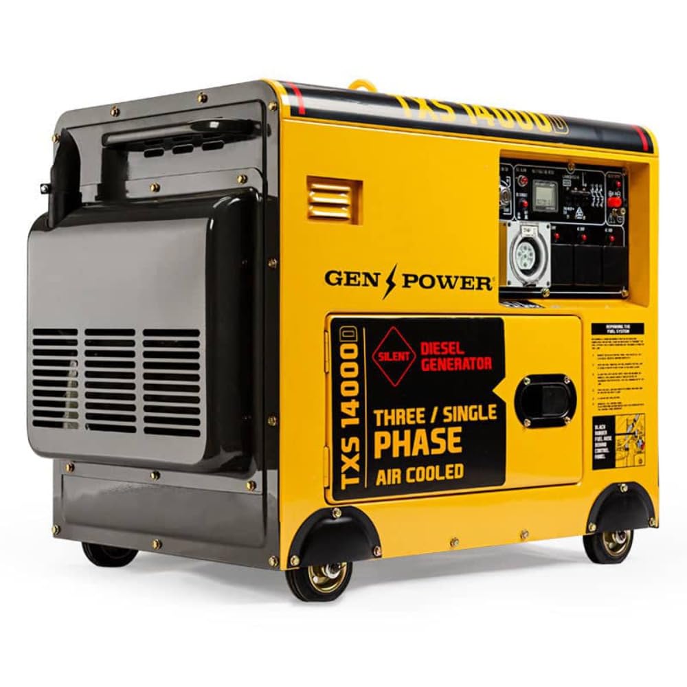 GENPOWER 7kW Peak 5kW Rated Commercial Diesel Generator, Electric Key ...