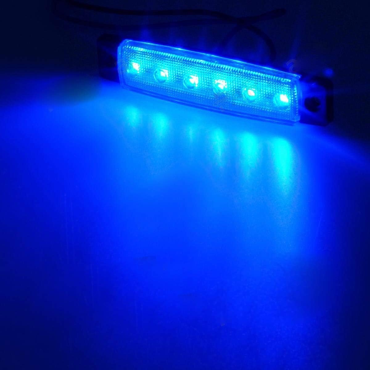 KYYET Luces LED azules de marcador lateral paquete de 20 6 luces LED ...