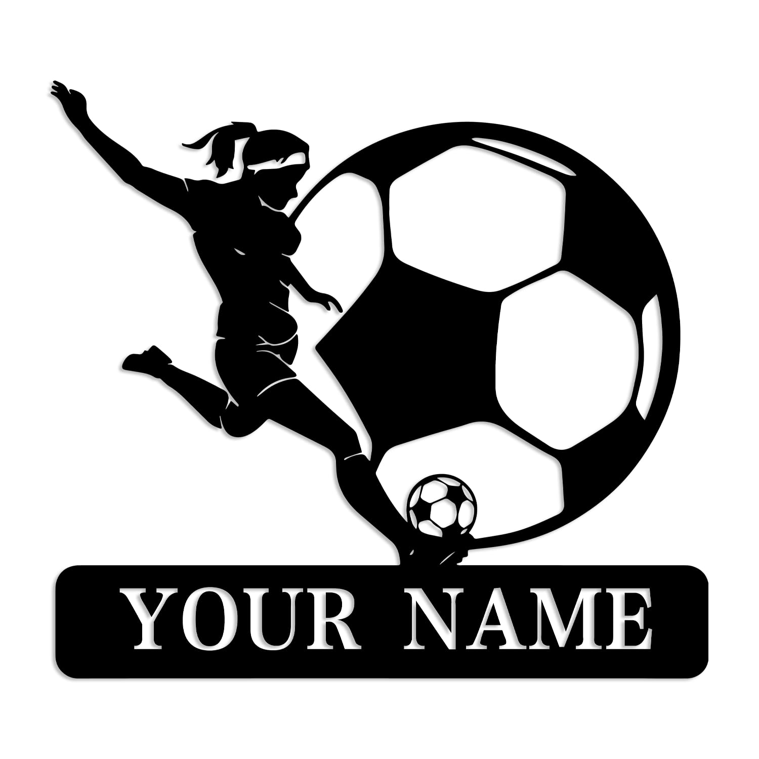 Amazon.com: Custom Soccer Player Metal Sign, Personalized Football ...