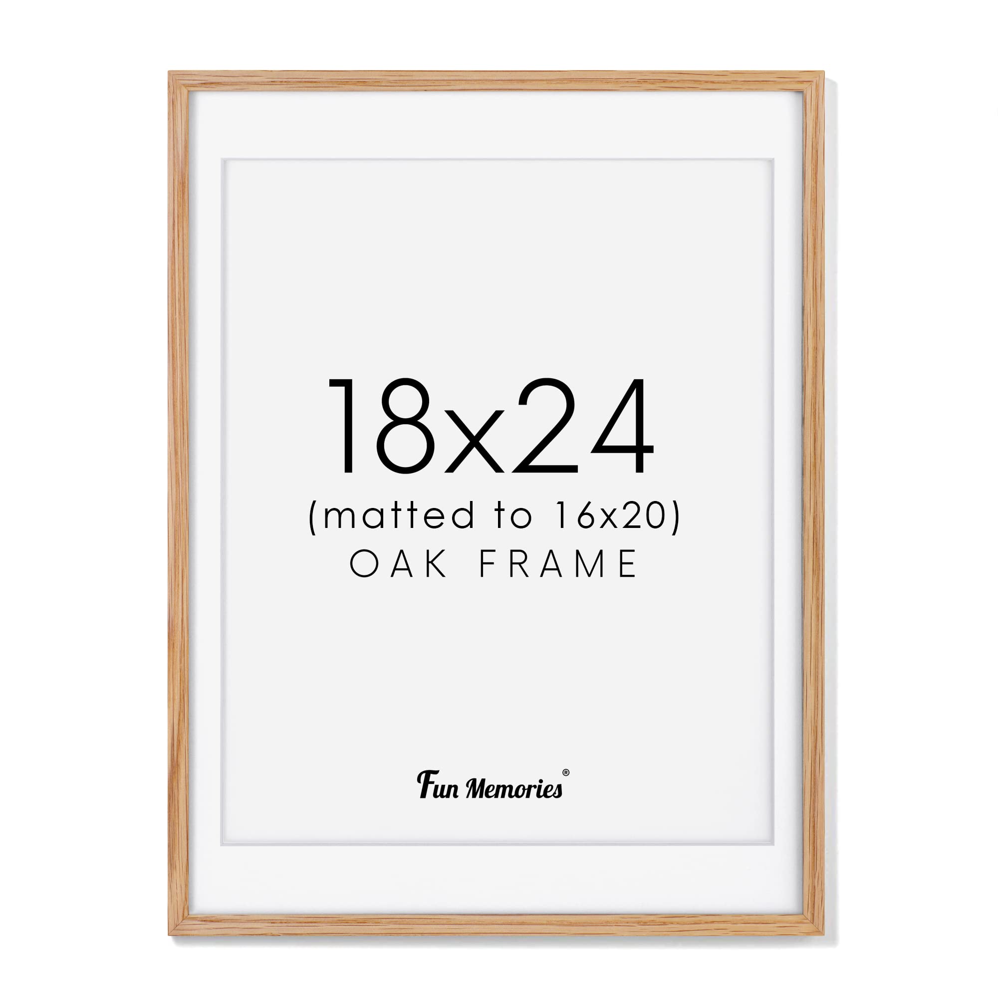 18x24 Picture Frame Solid Oak Wood 18 X 24 Frame For Wall 18x24 Oak
