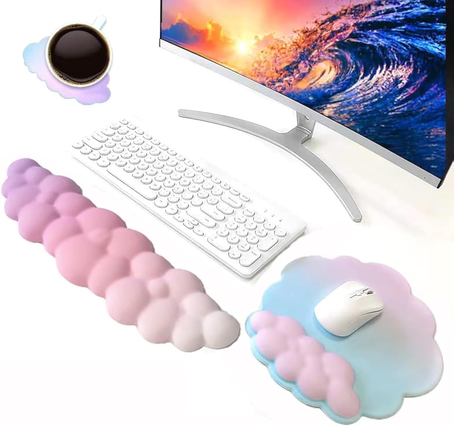 Amazon.com : Keyboard Wrist Rest, Cloud Mouse Pad Wrist Support ...