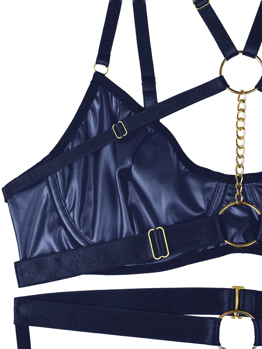 Snapklik.com : Women Sexy Chain Strappy Underwire O Ring Push Up Garter ...