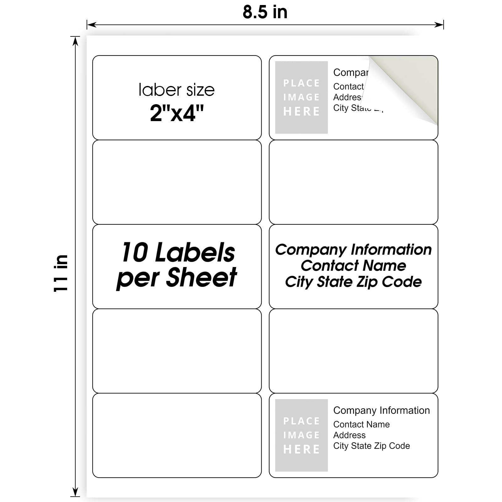 Snapklik.com : 2" X 4" Shipping Address Labels, Printable Sticker ...