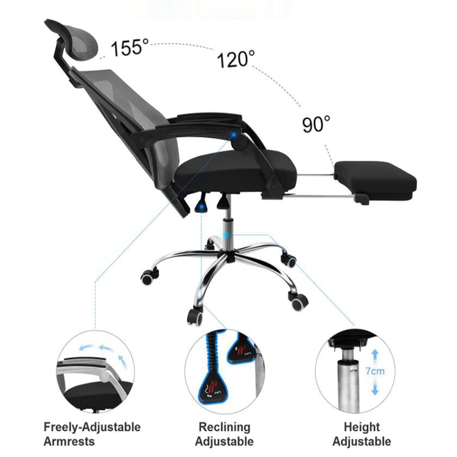 Extended Height Ergonomic Office Chair
