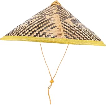 Amazon.com: BRIGHTFUFU Asian Conical Straw Hat - Japan Samurai Ninjas ...