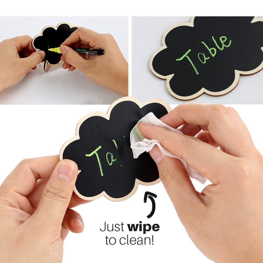 Snapklik.com : Reusable Mini Chalkboard Signs 30 Pcs In 3 Designs For ...