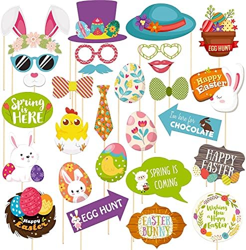 Amazon.com: KatchOn, Huge Happy Easter Photo Booth Props - Pack of 43 ...