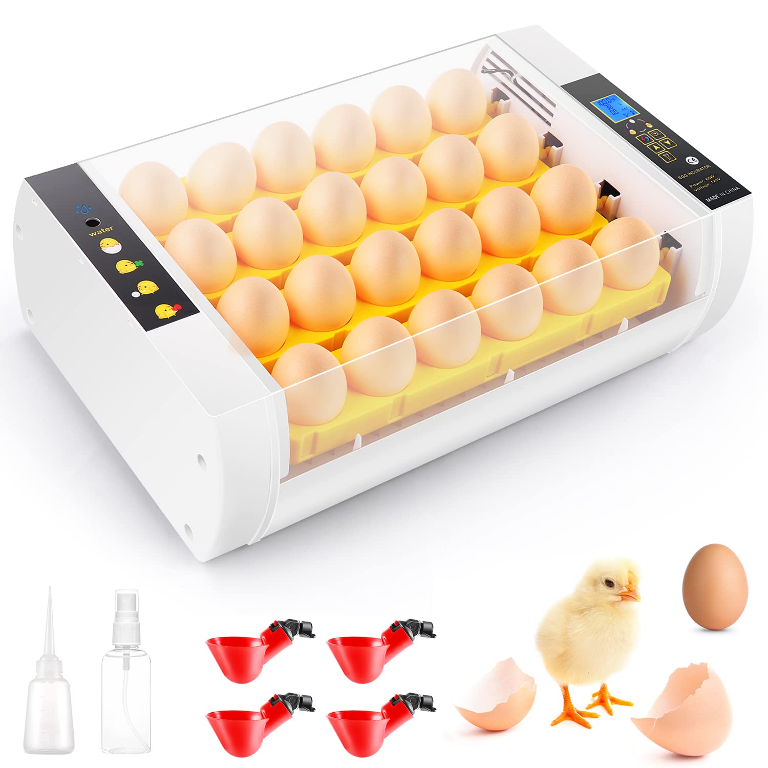 Buy Egg Incubator, 24 Eggs Hatching Incubator Fully Automatic Poultry ...