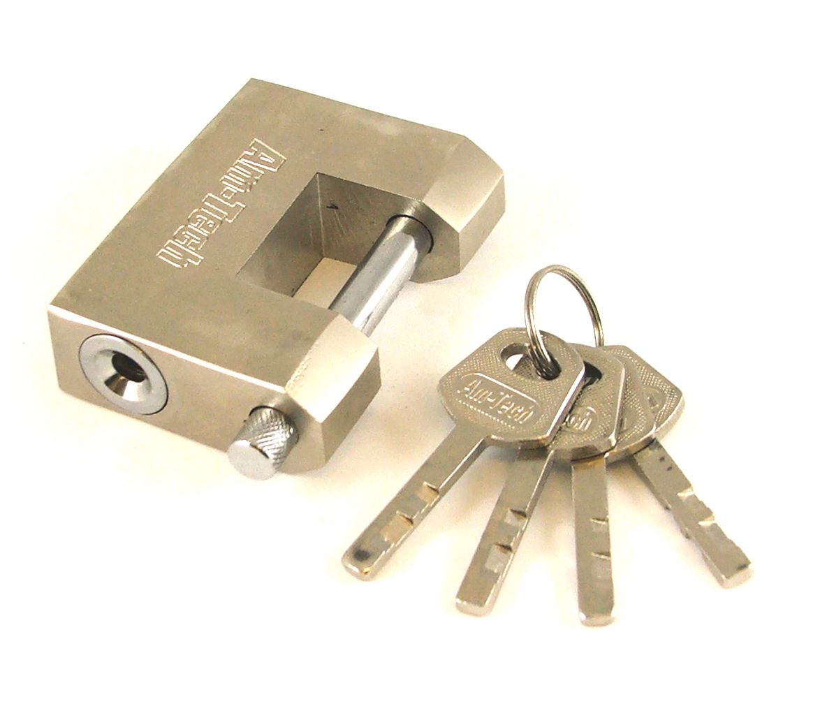 70mm Padlock Container Garage Warehouse Hardened Steel Body Brass Core ...