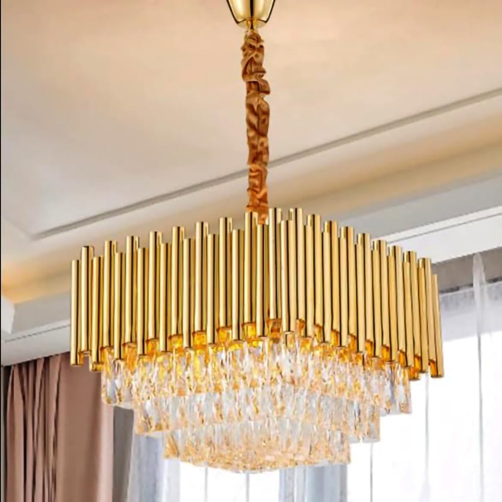 Buy MAZAYA Lights Square Shaped K9 Crystal Chandelier for Living Room ...