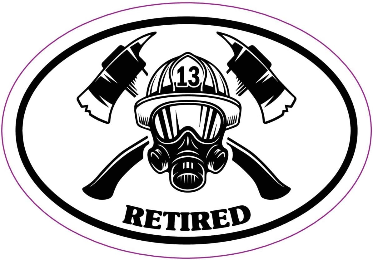 Amazon.com - WickedGoodz Oval Firefighter Retired Decal - Fire ...