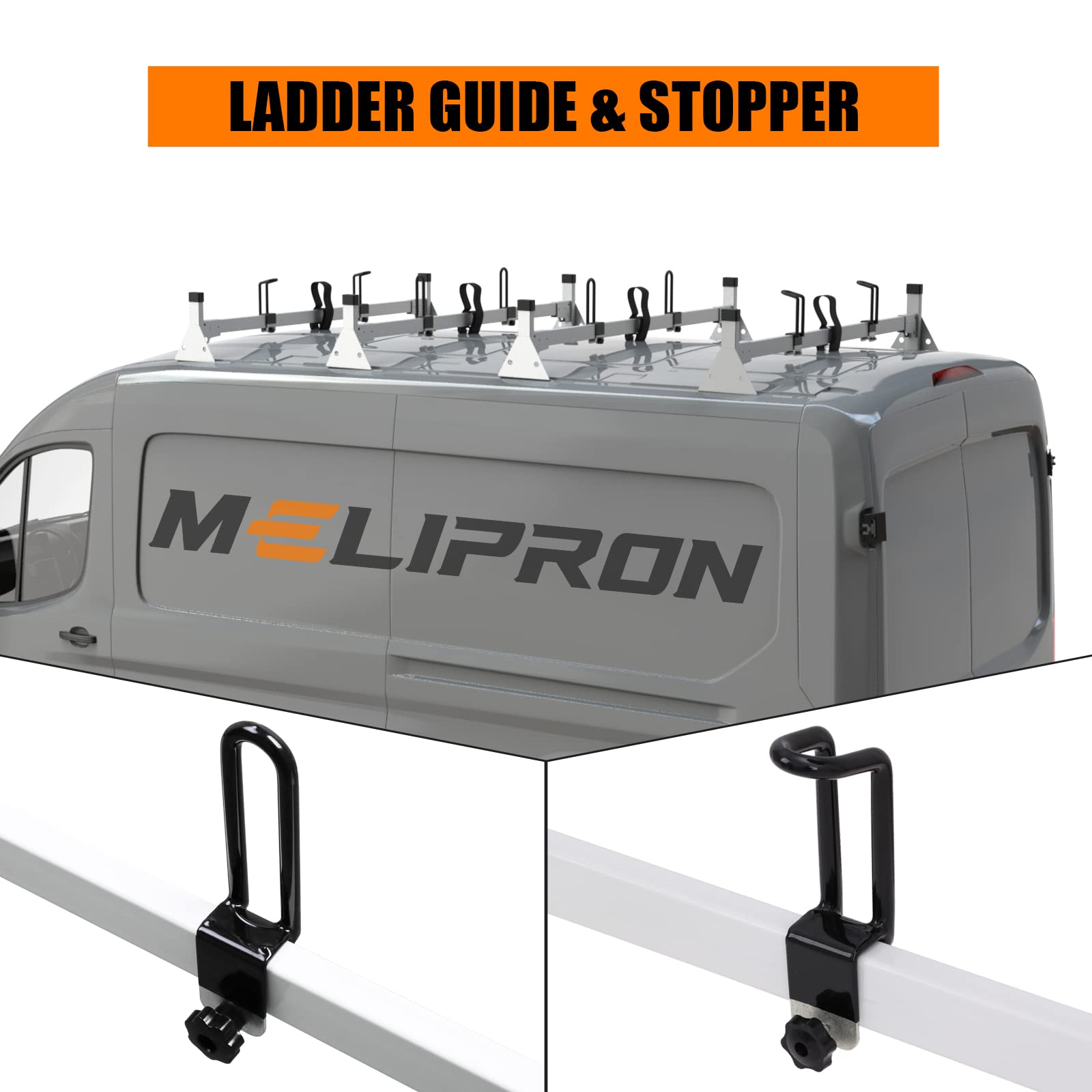 MELIPRON Roof Ladder Rack Fit for 2015-On Ford Transit 150 250 350 4 ...