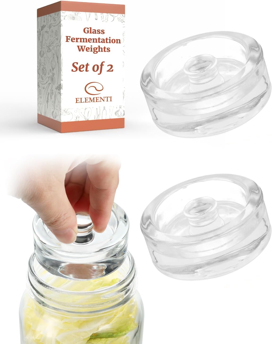 Amazon.com: Fermentation Weights,2 Pack Glass Fermentation Weights with ...