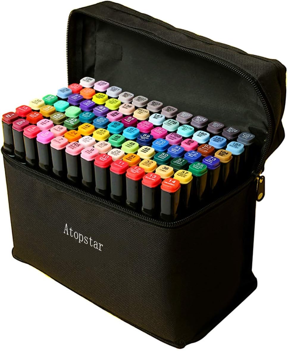 ARTHEHE 80 Farben Marker Set Alkohol Marker Set für Erwachsene Marker ...