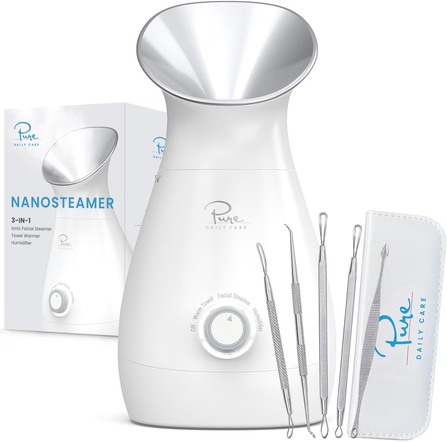 Amazon.com: Facial Steamer Professional Steam Inhaler Facial Sauna Spa ...