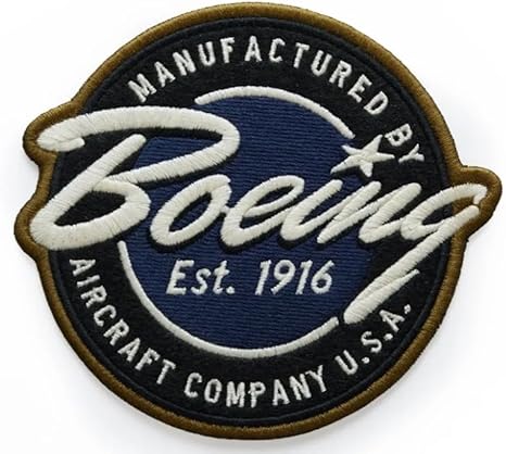 Amazon.com: Boeing Script Embroidered Felt Patch, 1940 to 1960 ...
