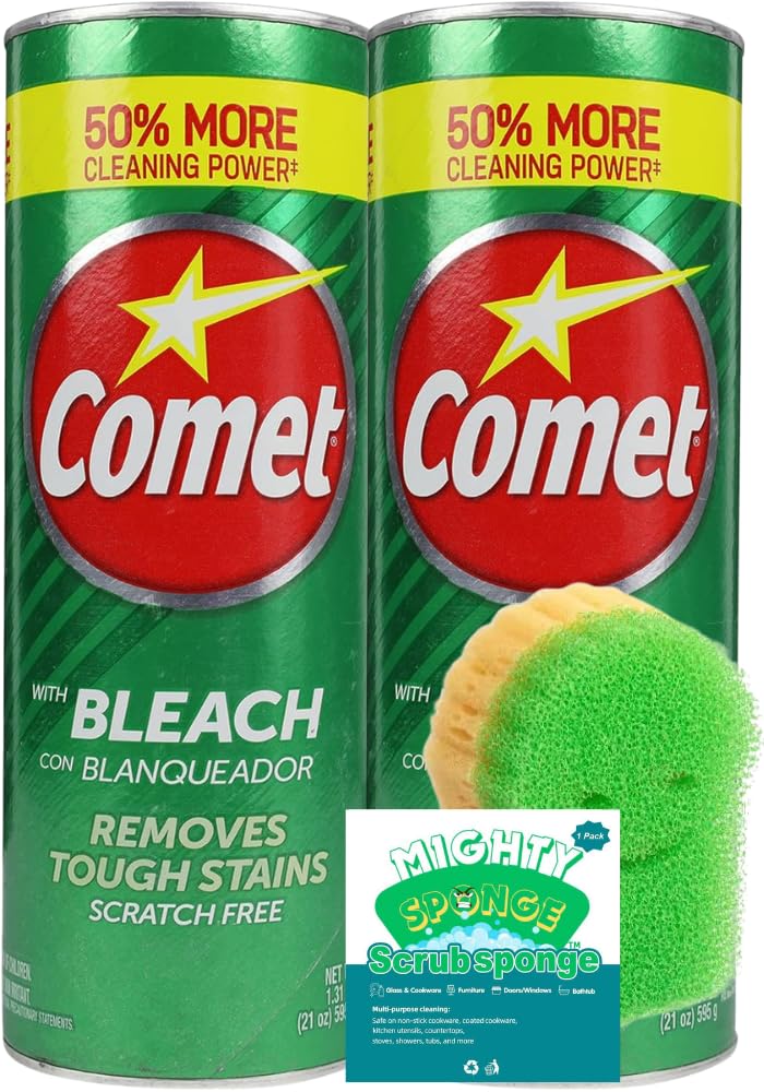 Amazon.com: Mighty Sponge Comet Cleaner Bundle Bathroom Cleaner ...