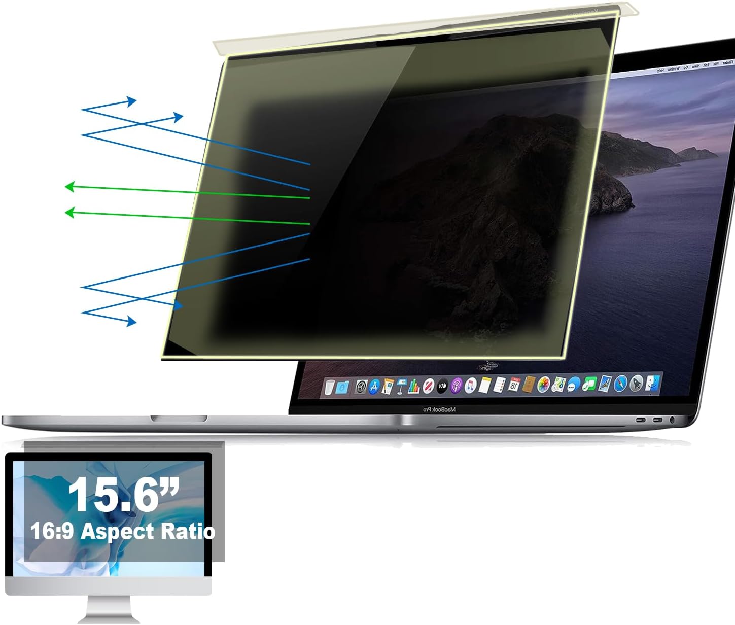 Amazon.com: MULIKE Hanging type Privacy Screen Removable Anti Glare ...