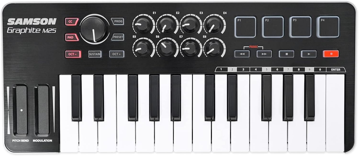 Samson Graphite M25 MINI USB MIDI Controller