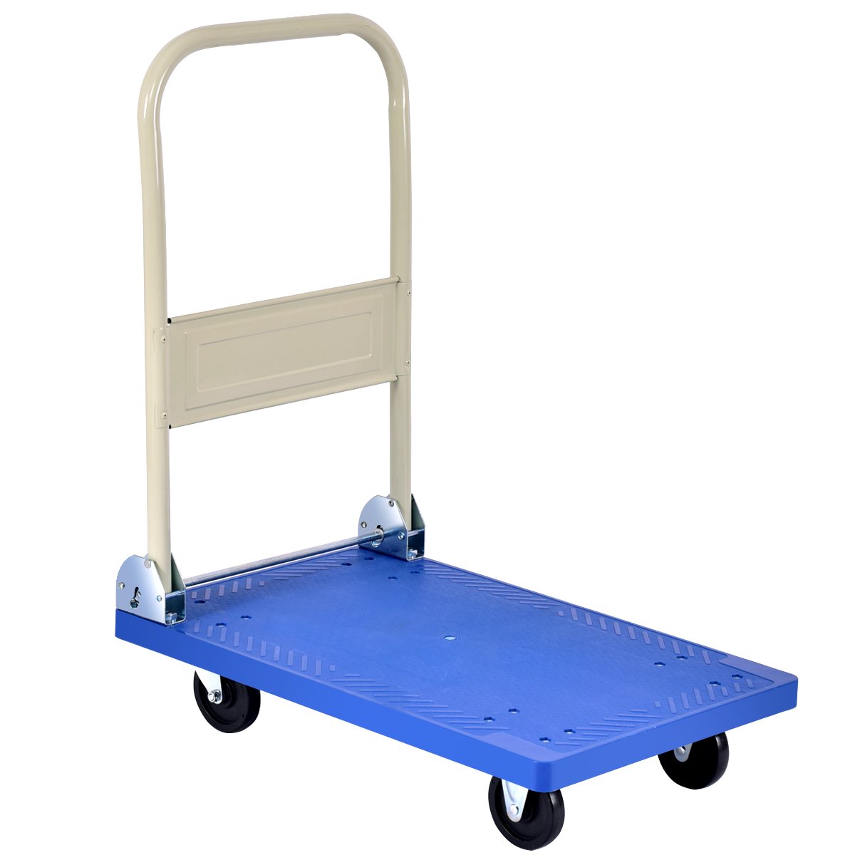 Goplus Folding Platform Cart 220LBS Rolling Flatbed Cart Hand Platform ...