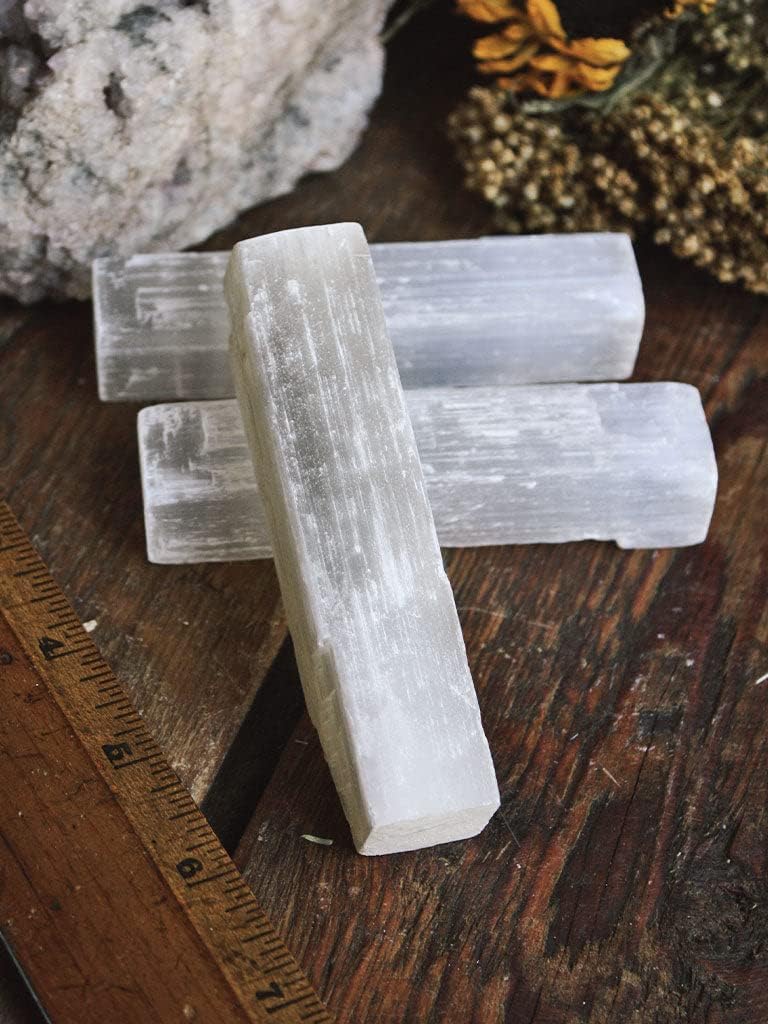 Amazon.com: Selenite Wands 4 inch - Raw Selenite - Selenite Crystal ...
