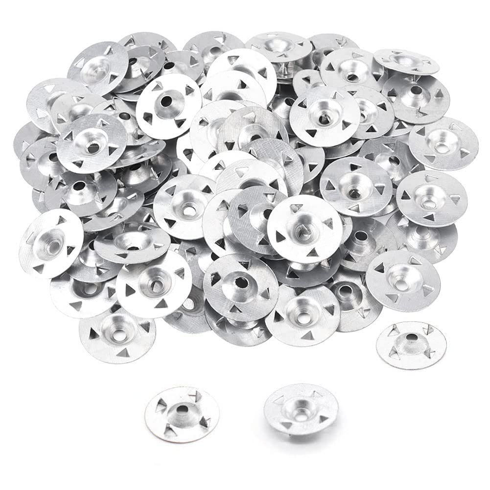 Goysen 110Pcs Easy Fix Washers, 28mm Diameter Steel 4-Claw Washers Tile ...