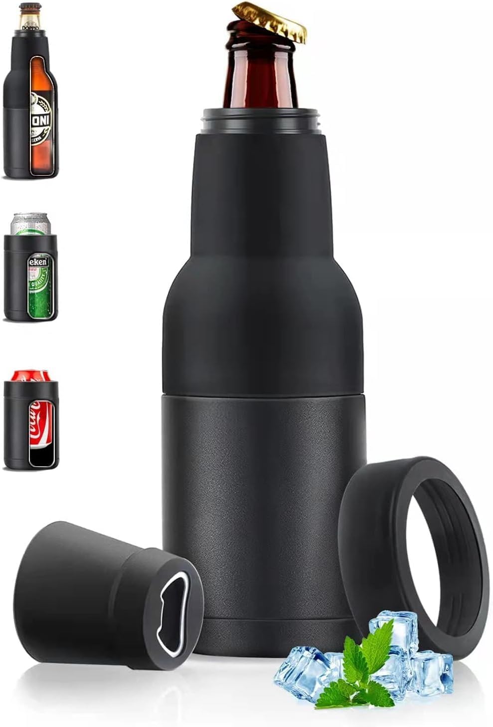 Beer Cooler, Premium Can Cooler and Stubby Holder with Beer Opener ...