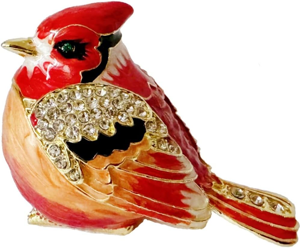 Amazon.com: ARGENT FOREST Cardinal Bird Trinket Box Bird Figurines ...