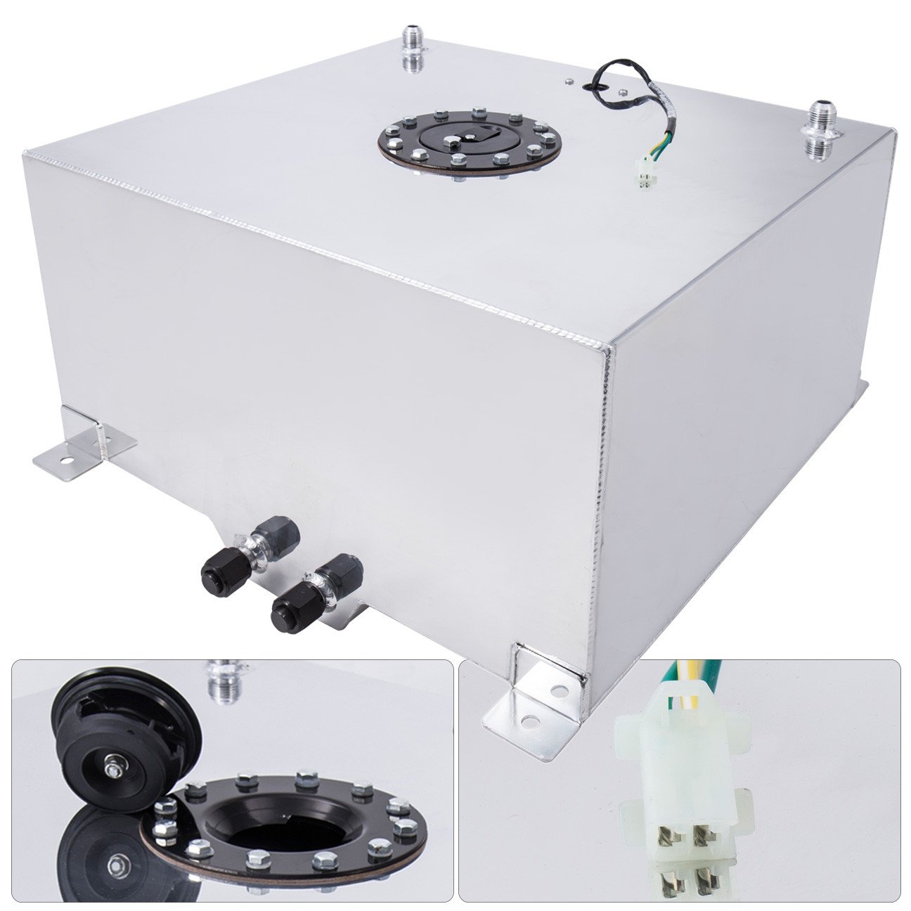 Buy Universal 60 Liter / 15 Gallon Light Weight Chrome Aluminum Fuel ...