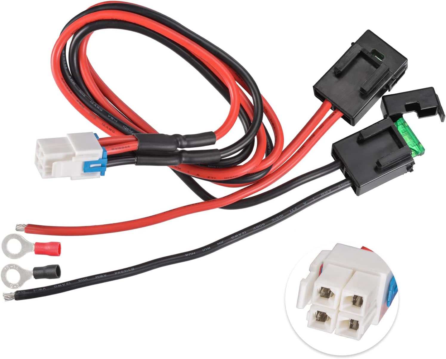 Amazon.com: Kymate 4-pin 12AWG DC Power Supply Cable for Yaesu Radio FT ...