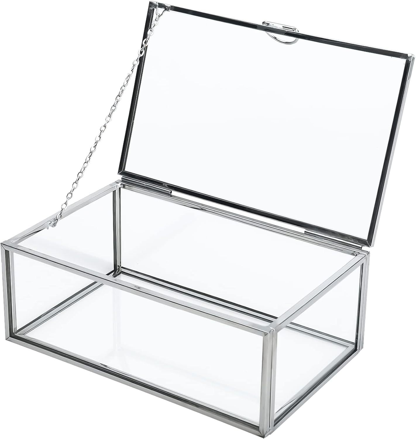 Amazon.com: HighFree Vintage Glass Box with Lid - Clear Jewelry Glass ...