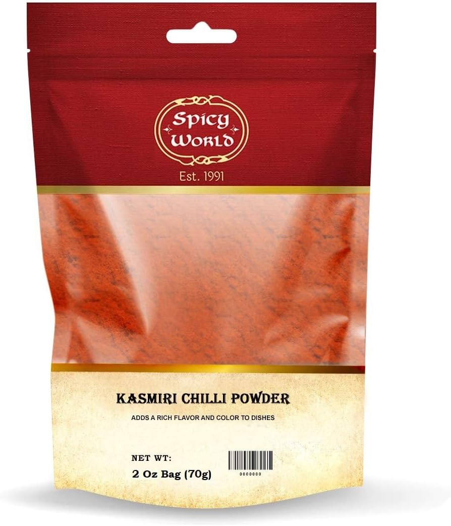 Amazon.com : Spicy World Kashmiri Chili Powder Red 7 Ounce Resealable ...