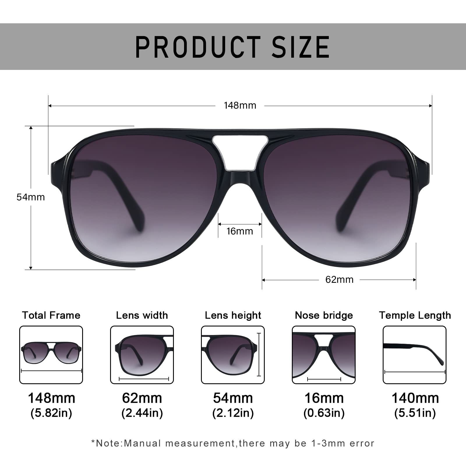 Snapklik.com : Retro Aviator Sunglasses For Women Men Classic Vintage ...