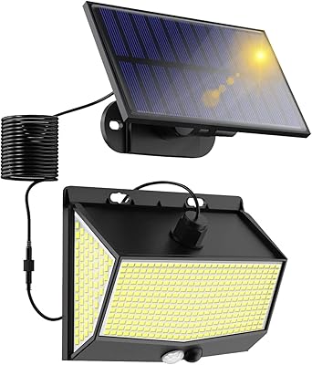 FabStyl Solar Light Indoor Outdoor, 3000LM Solar Shed Light Rotation ...