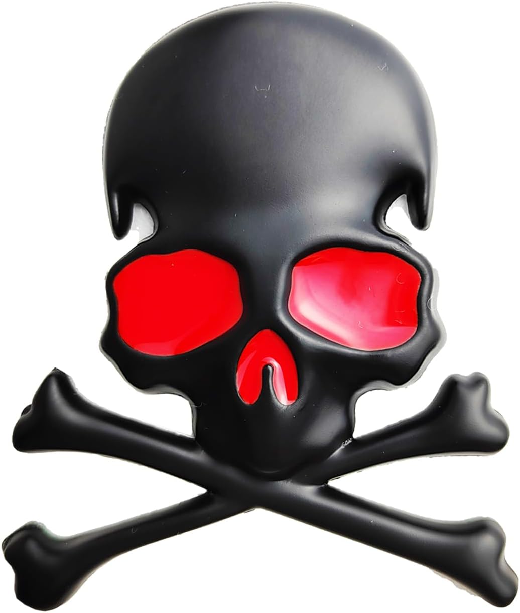 Amazon.com: OnlyYou.X Skull Skeleton Emblem Skull Skeleton Badge 3D ...