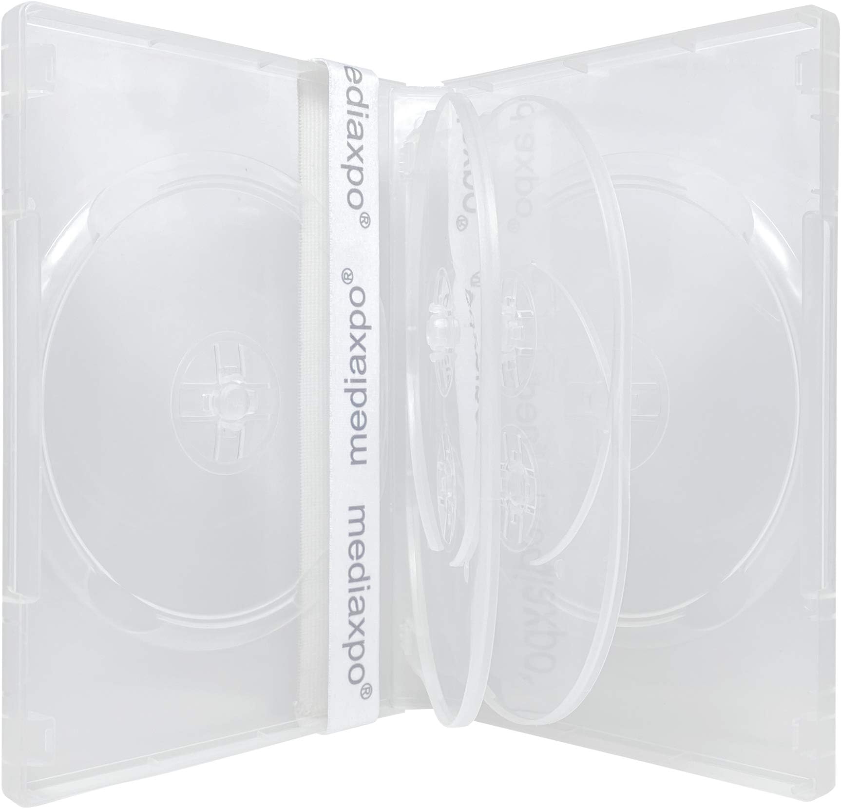 Amazon.com: 25 Pack Maxtek Standard 14mm Black Six (6) Disc DVD Cases ...