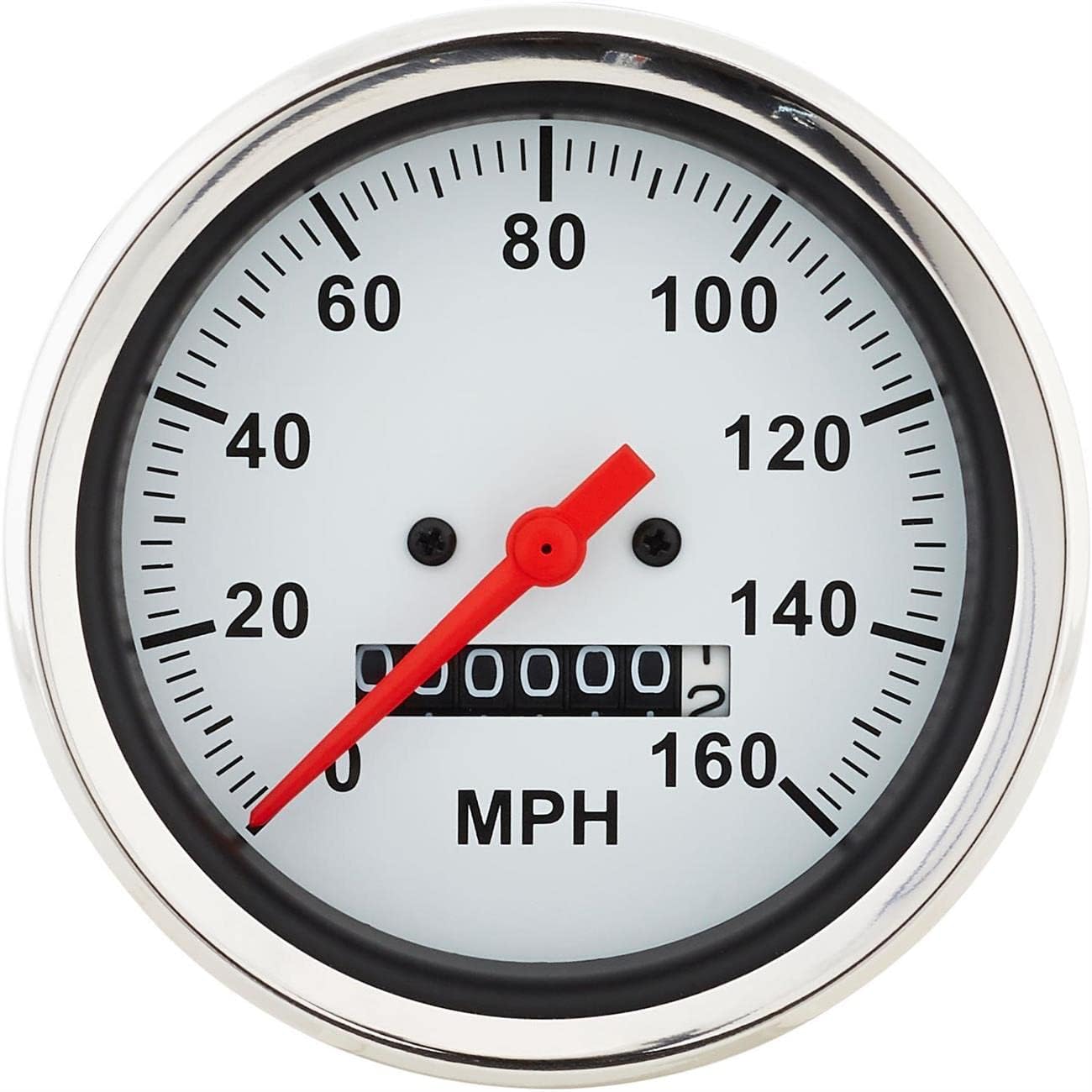 Amazon.com: Mechanical Speedometer Gauge, 3-3/8 Inch, White Face with ...